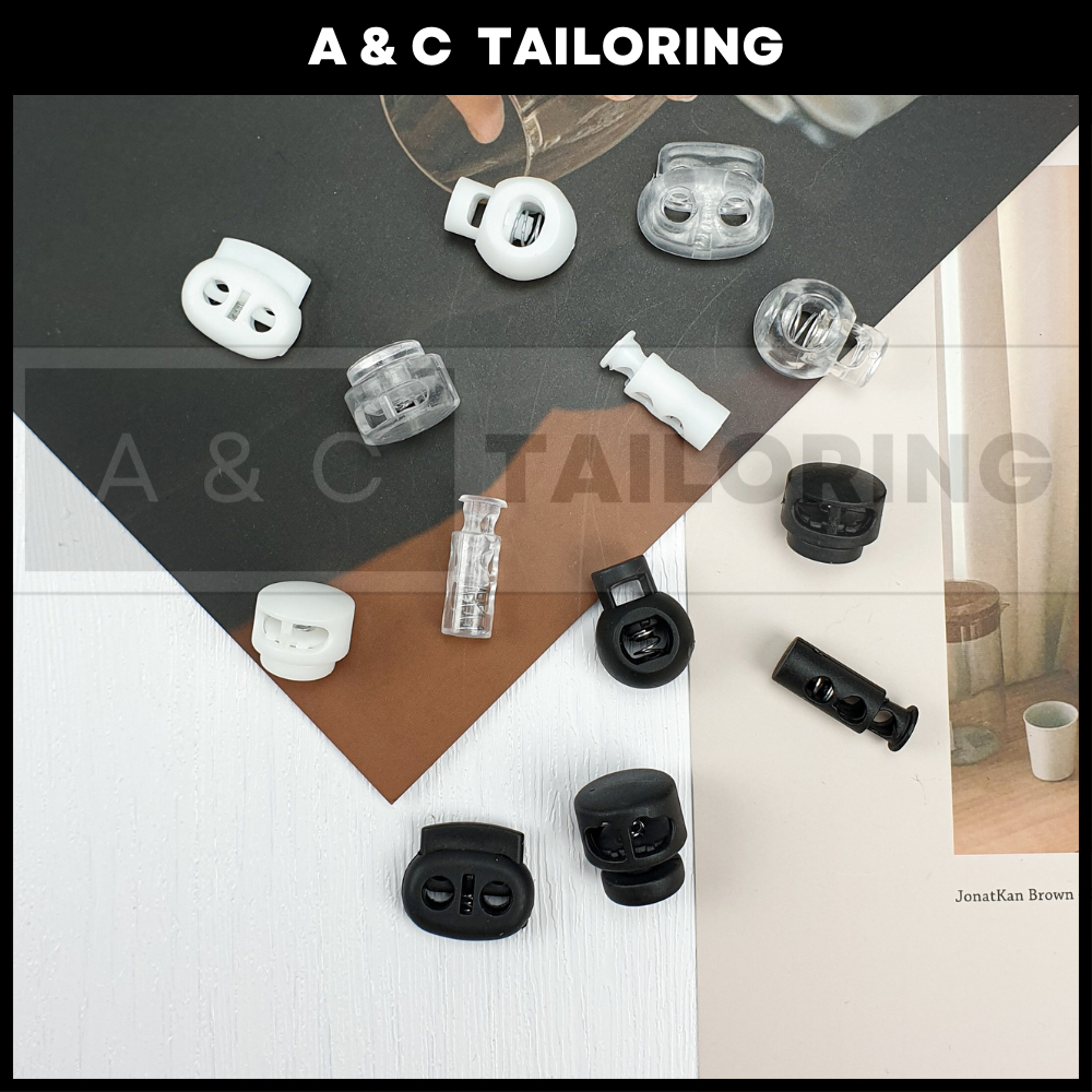 Drawstring Stopper Plastic Cord Lock Toggle Clips Barrel Stopper Rope ...