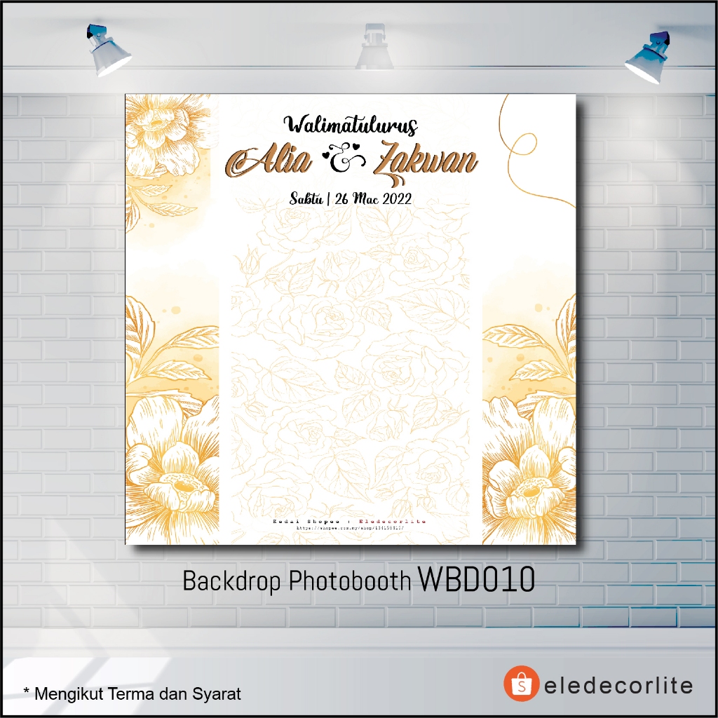 BACKDROP KAHWIN/PHOTOBOOTH KAHWIN/BANNER MAJLIS PERKAWINAN/BANNER ...