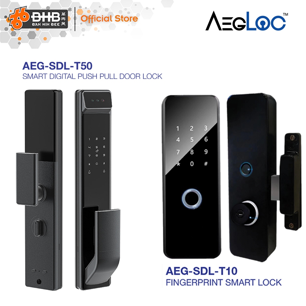 AEGLOC Digital Fingerprint (SDL-T10) - Digital Rim Door Security Lock ...