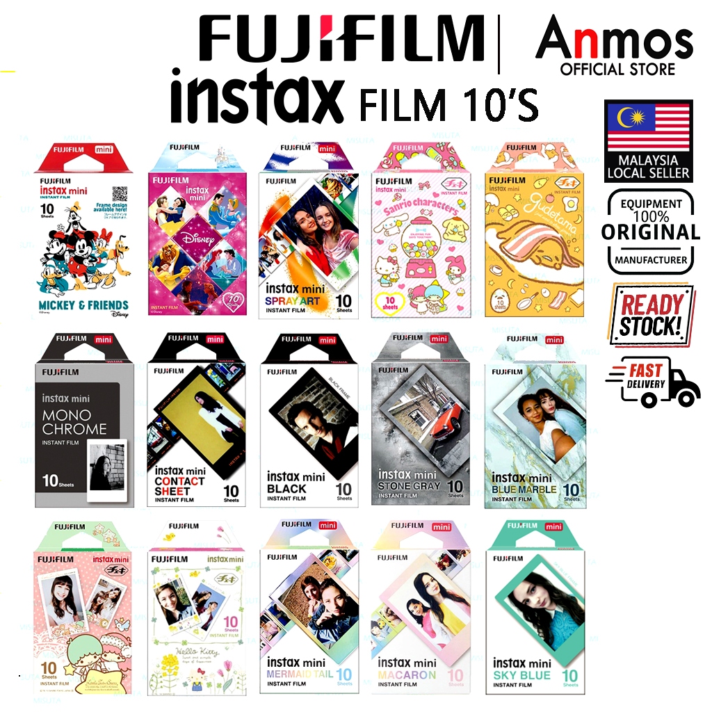 Fujifilm Instax Mini Instant Film Single CARTOON/Pattern/Twin Pack ...