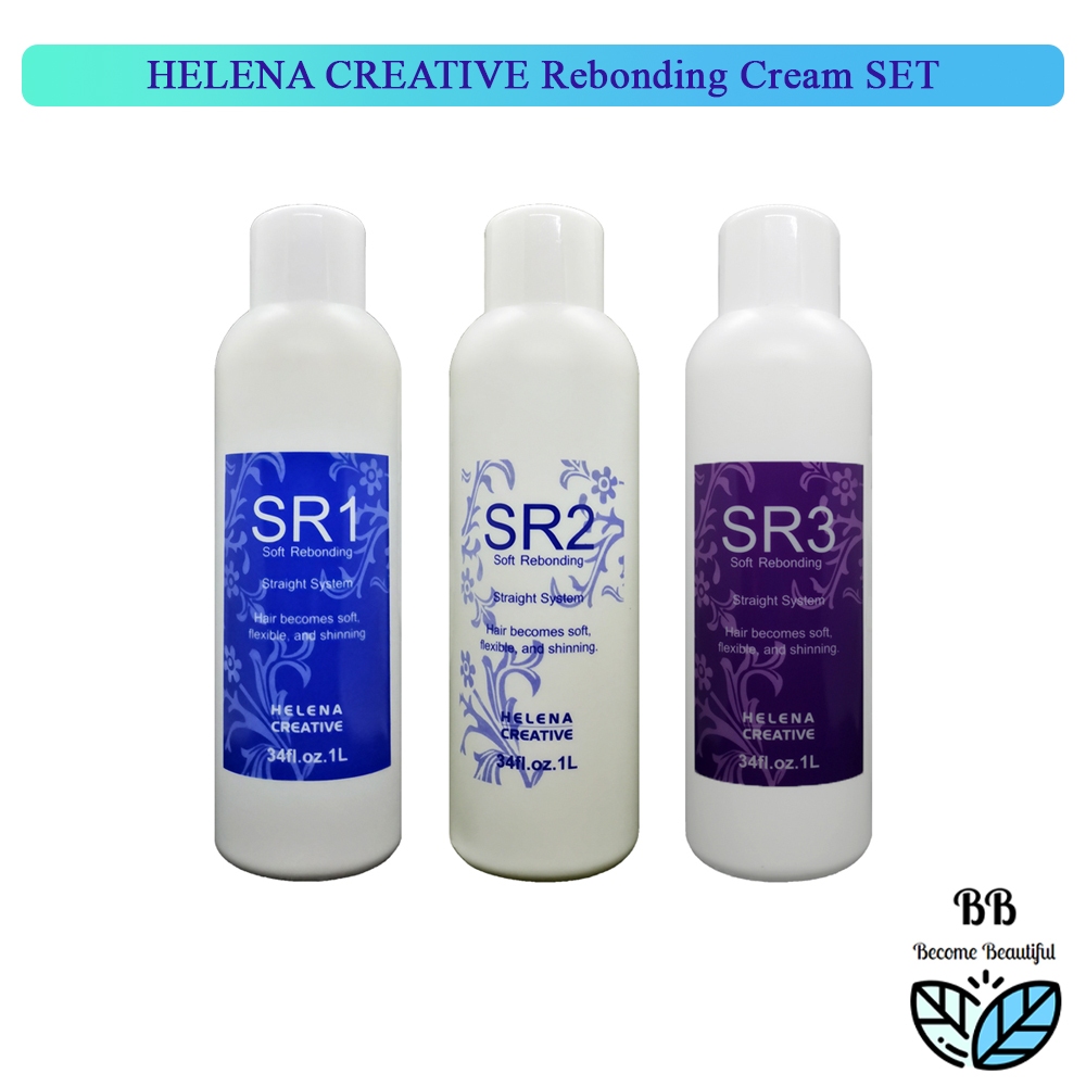 HELENA CREATIVE Rebonding Cream SET (SR1 + SR2) FREE SR3 1000ml ...