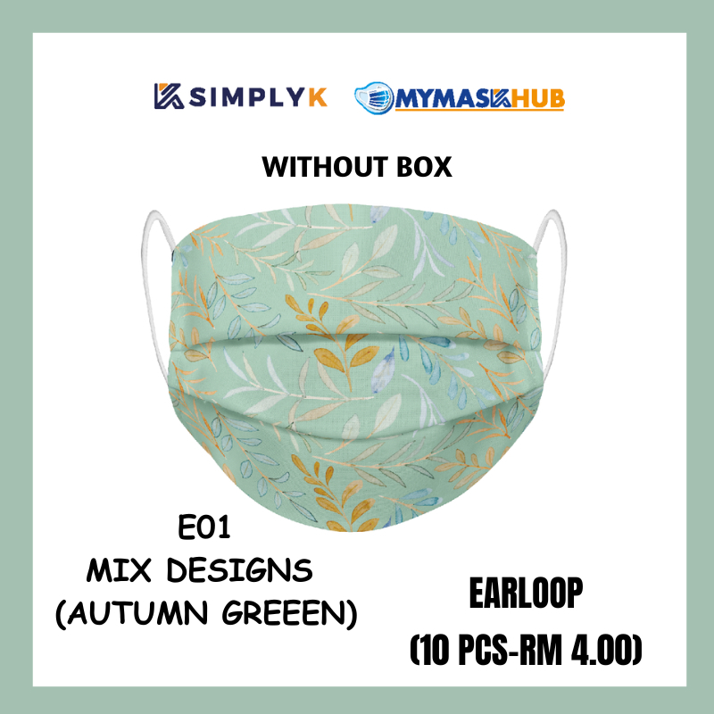 PENUTUP MUKA DEWASA MIX & MATCH FACE MASK / 4 PLY MEDICAL FACE MASK ...