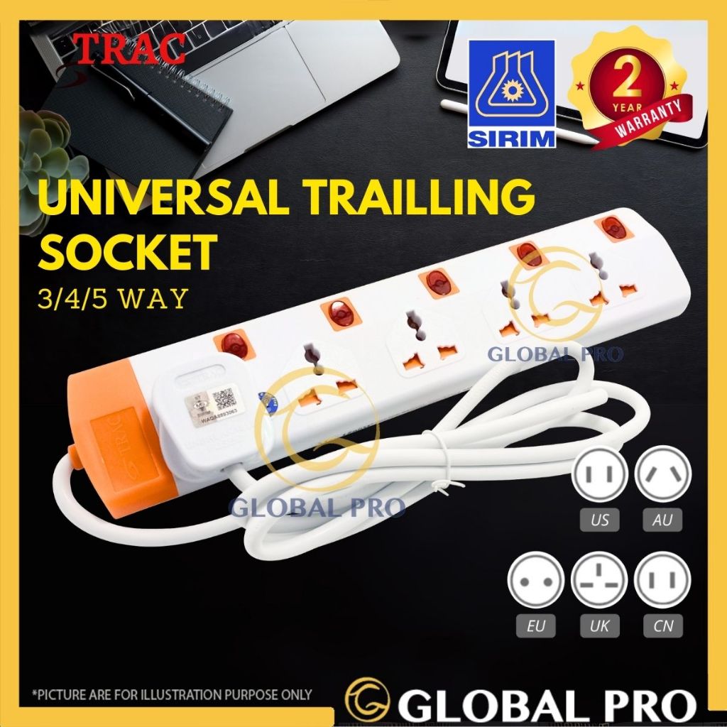 [SIRIM] Multi 3/ 4/ 5 way International Multi Universal Portable ...