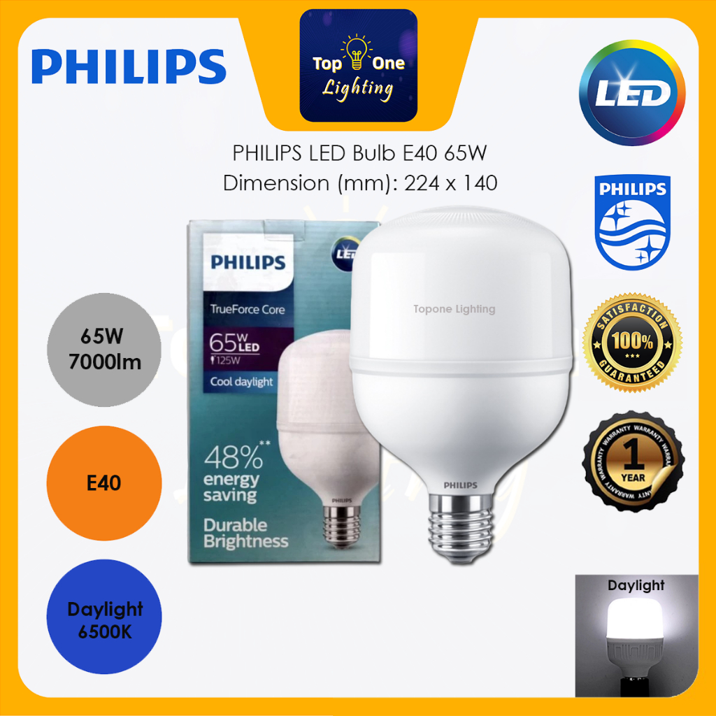 PHILIPS LED Bulb E27 / E40 Tforce Core (25W / 30W / 40W / 50W / 65W ...