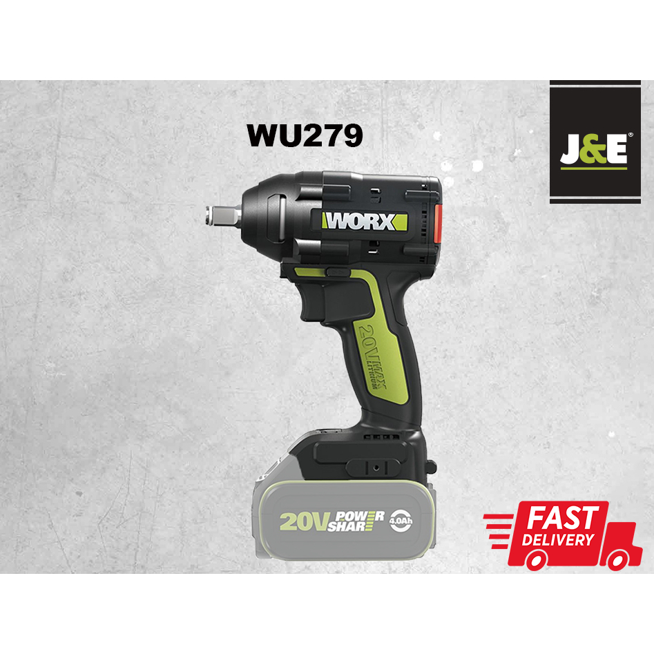 J&E WORX Professional WU279 1/2" 20V 320N.m Cordless Battery Brushless ...