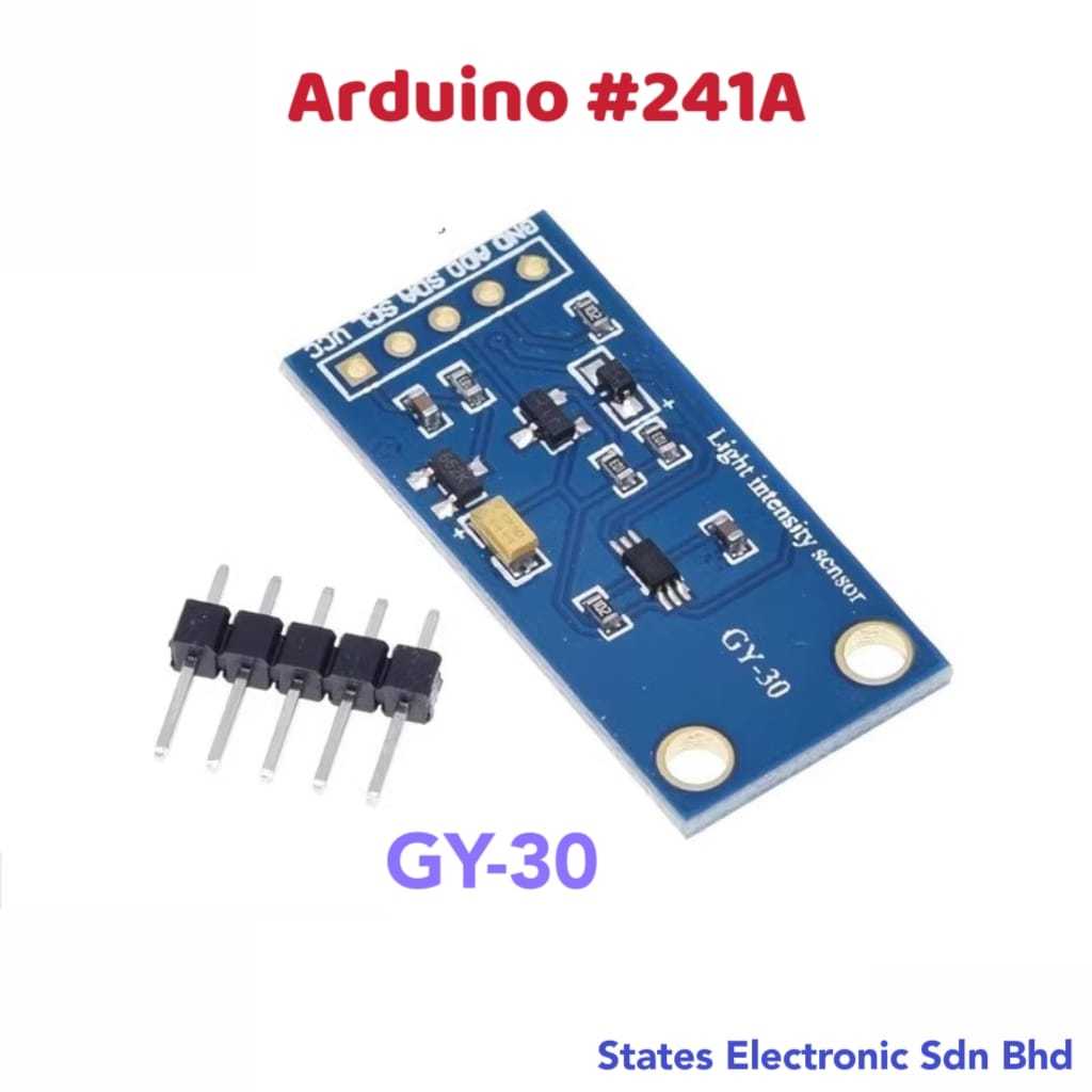 Arduino#241A GY-30 Digital Light Intensity Module Light Sensor Module ...