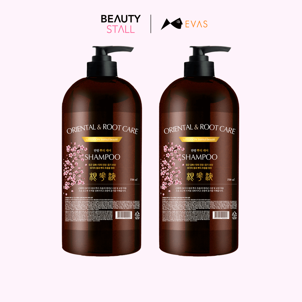 [Bundle] EVAS PEDISON Institut Beaute Oriental Root Care Shampoo 750ml x2 (for Hair Scalp & Root ...