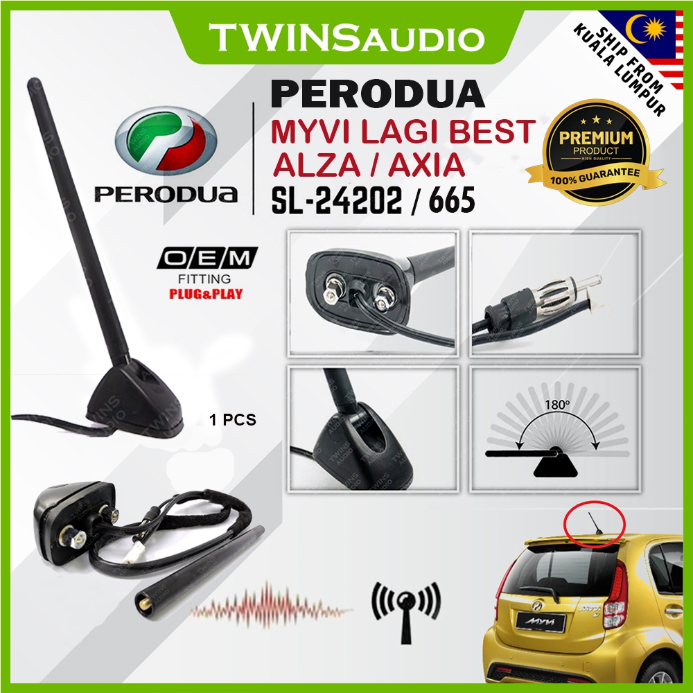 Myvi Lagi Best / Myvi Old / Alza / Axia FM Aerial Antenna with Base ...