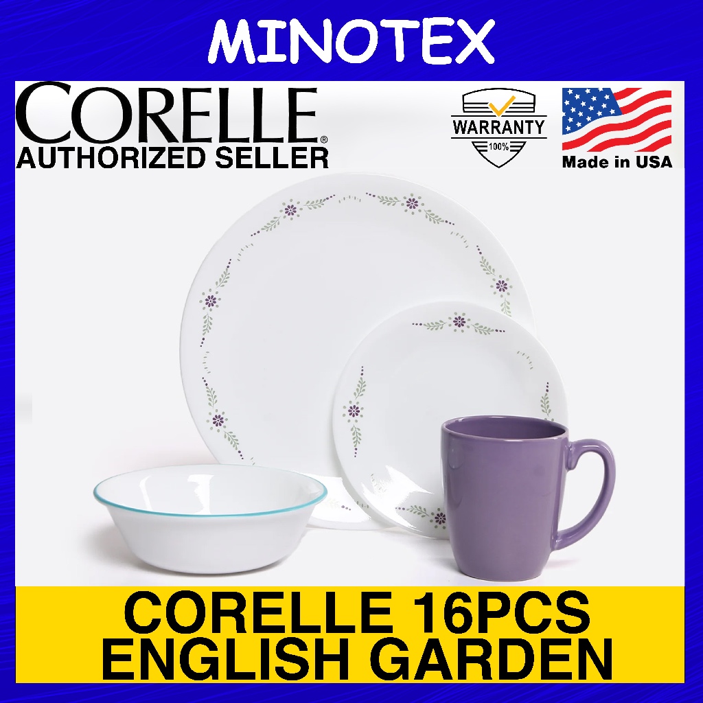 Corelle English Garden 16pcs Dinnerware Set Livingware Dinner Serve Set ...