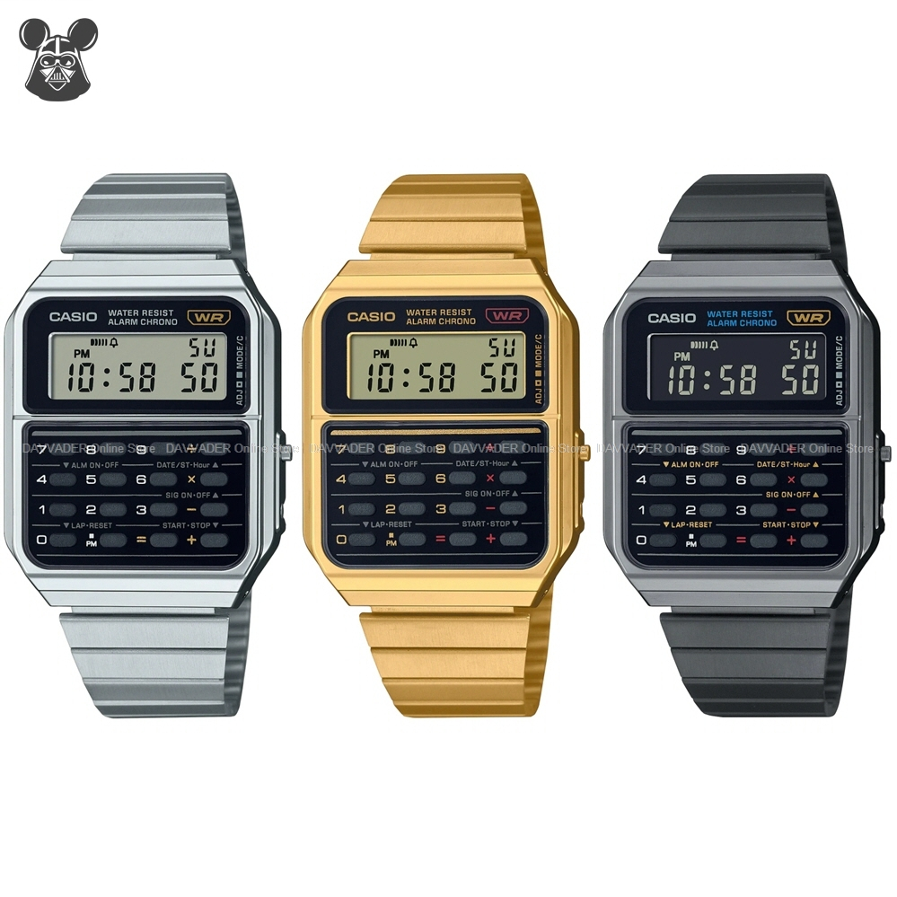 CASIO CA-500WE CA-500WEG CA-500WEGG Unisex Digital Watch Vintage Calculator Functions Dual Time ...