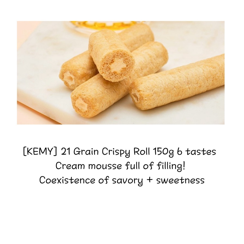 [READY STOCK] [KEMY] 21 Grain Crispy Roll 150g 6 tastes Original ...
