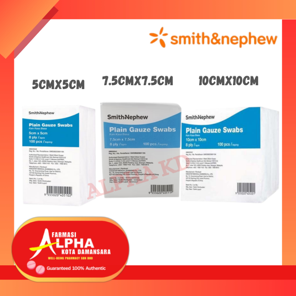 Smith & Nephew 8 Ply Plain Gauze Swabs 100s | Shopee Malaysia