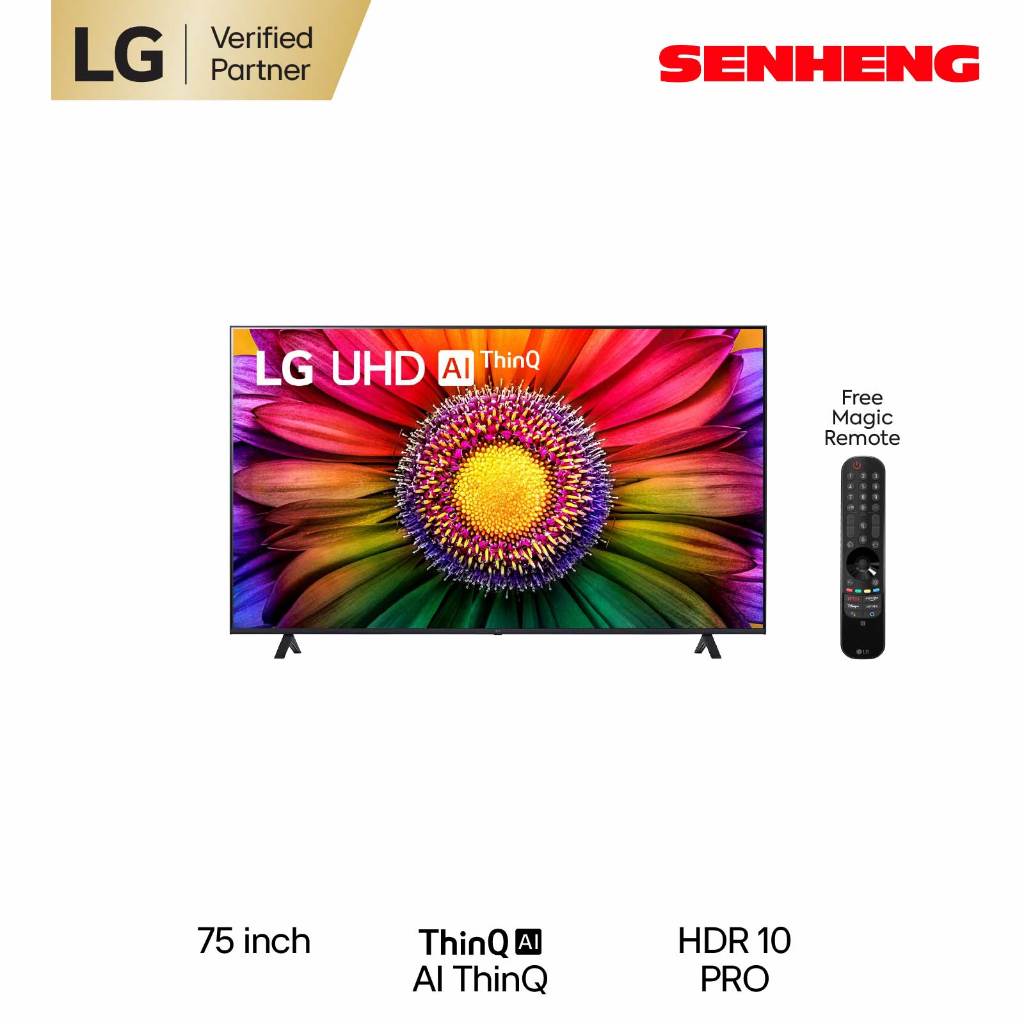LG 75" UHD UR8050 4K Smart TV UR80 75UR8050PSB | Shopee Malaysia