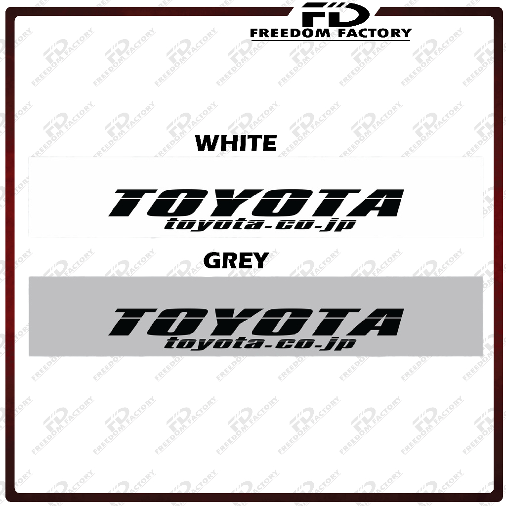 Toyota Windshield Sunshied Windscreen Banner Sticker | Shopee Malaysia