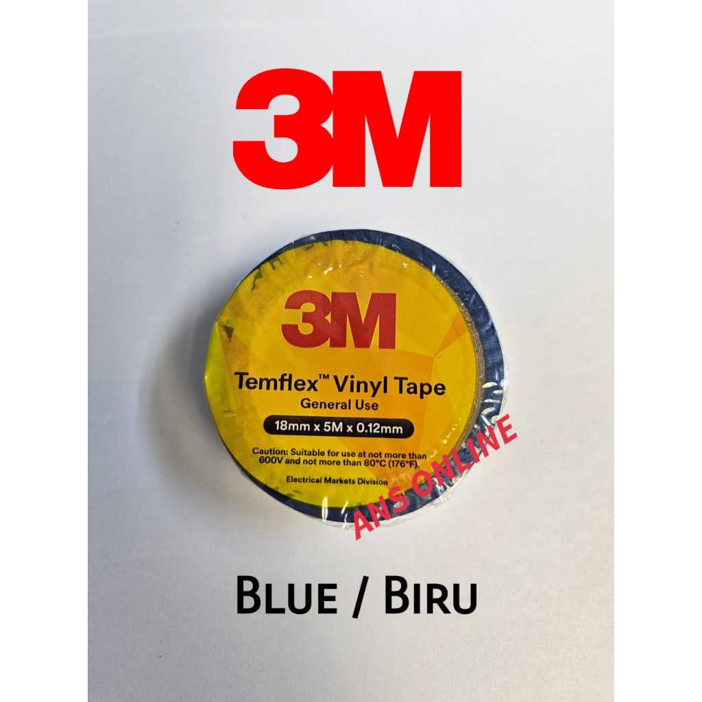 1piece 3M Temflex Vinyl Tape / Pvc Tape black 黑胶布 颜色胶布 Pita Pelekat ...