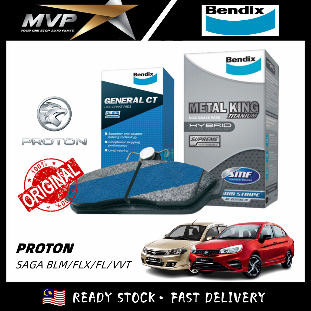 Original Bendix Brake Pad - Proton Saga BLM FL FLX / Saga VVT BT3 "18 Bendix Metal King ...