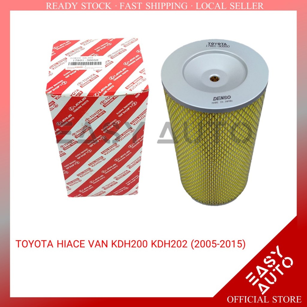TOYOTA HIACE KDH200 KDH202 (2005-2015) -17801-30050 AIR FILTER ( EASY ...