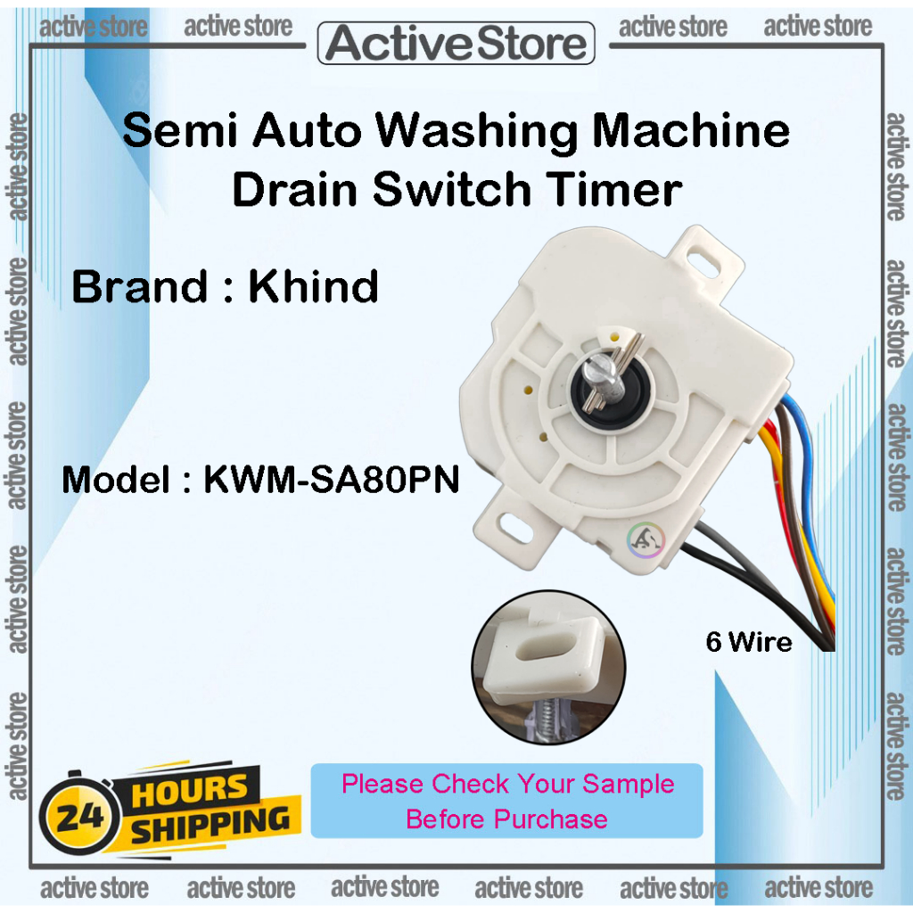 Khind Semi Auto Washing Machine Timer / Timer Mesin Basuh KWM-SA80PN ...