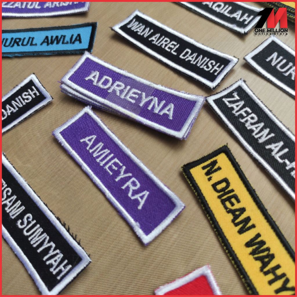Set Name Tag Sekolah | Nama Sulam Sekolah Rendah / Menengah | 1SET Ada ...
