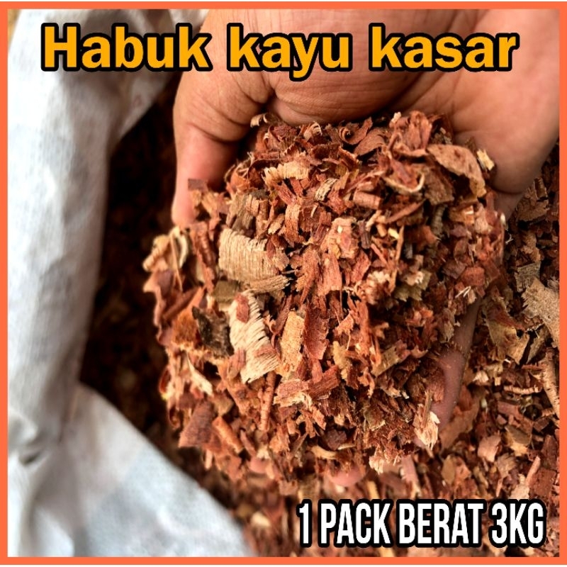 habuk kayu kasar habuk kayu ternakan 3kg/wood shaving/bedding | Shopee ...