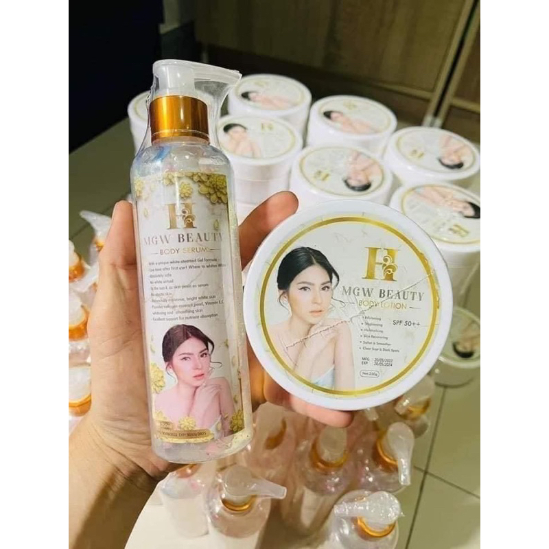 MGW MAGIC WHITE SET WHITENING BODY LOTION 250ML + BODY SERUM 250ML ...