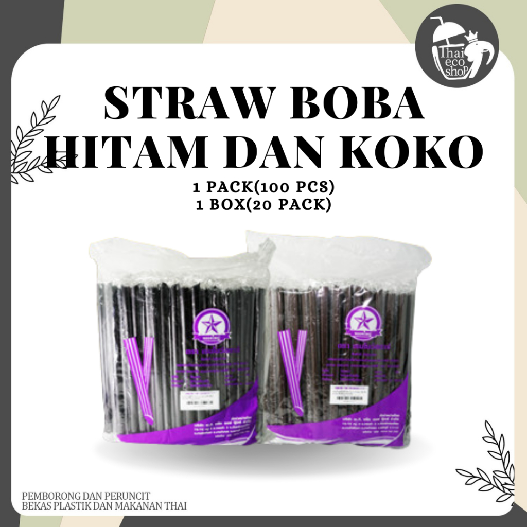 Straw Boba Individuals Plastic (100pcs) | Shopee Malaysia