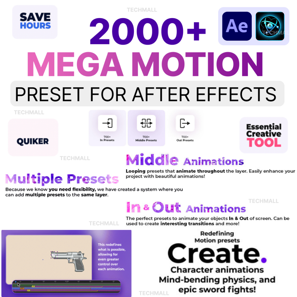 2000 Animation Motion Presets for After Effects | MegaMotion | AtomX ...