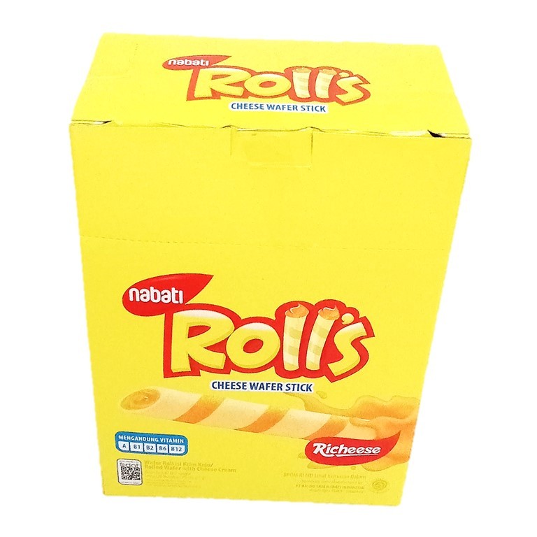 7g x 20pcs Nabati Rolls Wafer Stick Richeese cheese / Richoco Chocolate ...