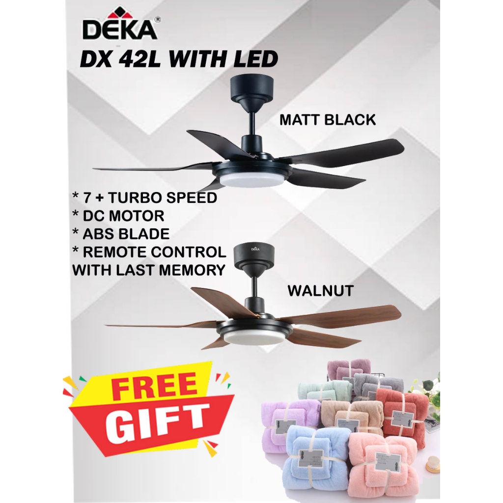 DEKA (New2023) DX 42 WITH LED 42” DC motor Remote fan 8 Speed Turbo ...