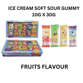 Sanwa Halal Ice Cream Sour Soft Gummy Candy 10g x 30pcs | Shopee Malaysia