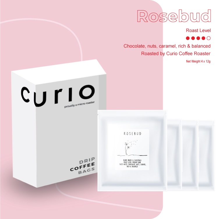 Rosebud [Coffee Drip Pack] 12g x4 Drip Coffee Kopi 挂耳咖啡 by Curio Coffee ...