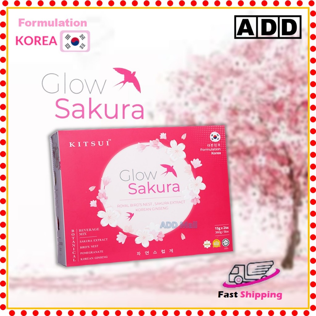 KITSUI Glow Sakura Bird's Nest & Sakura Extract for Whitening ...