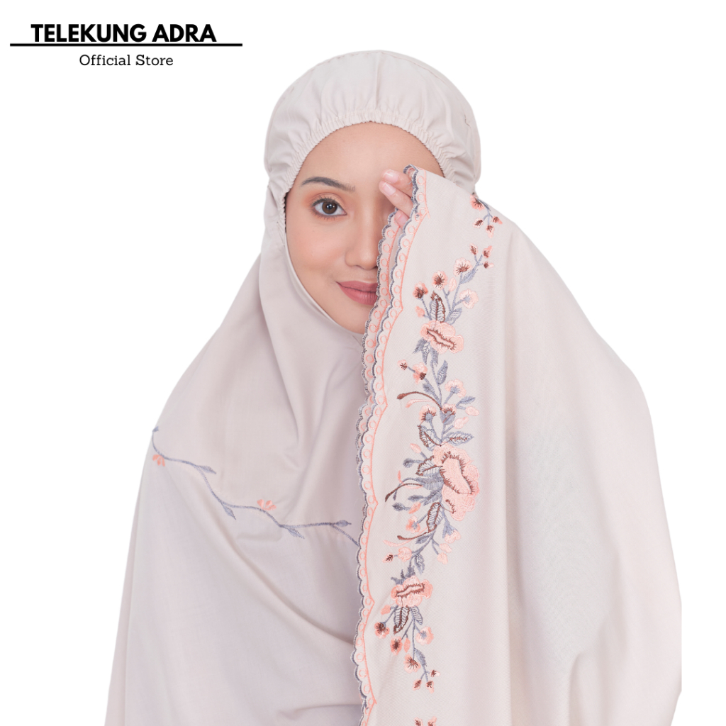 Adra Telekung Cotton Ashley Bersulam Bunga | Shopee Malaysia