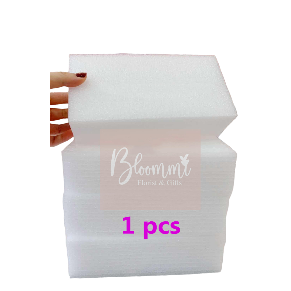 1pcs WHITE SPAN / Span tidak berhabuk / PE Foam / Sponge Decor Bouquet ...