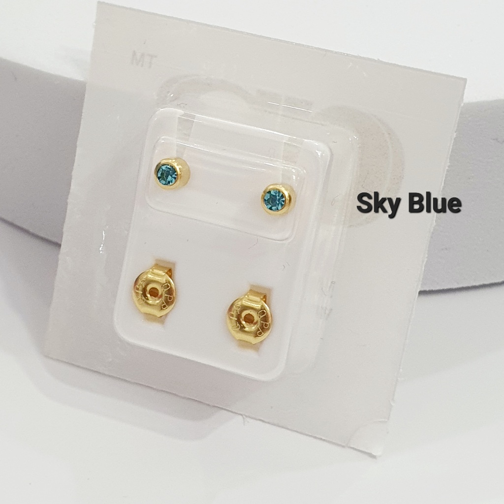 READY STOCK 】( 1 PAIR ) ( 3MM ) ( GOLD PLATED ) QPP Ear Piercing ...