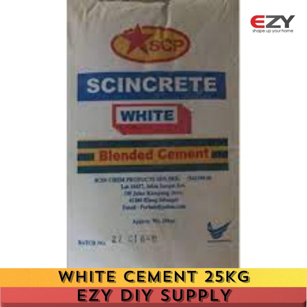 (25KG) White Cement / Simen Putih for Tiles Filler Grout Jubin | Shopee ...