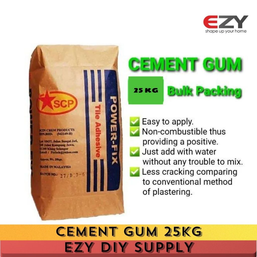 (25KG) Grey Cement Gum / Simen Gum for Ceramic Tiles Installation ...