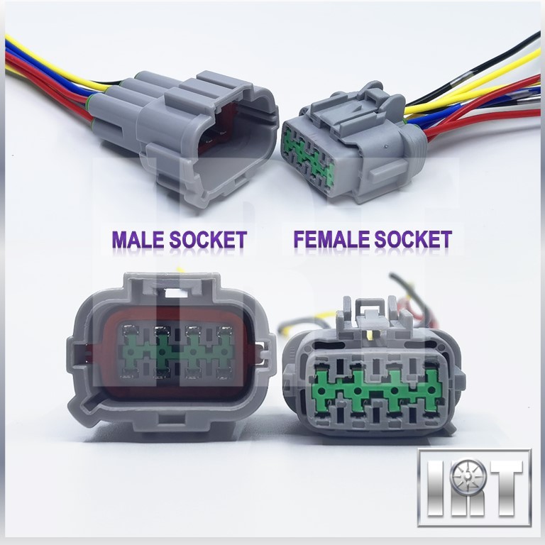 8 Pin Headlamp Injector Connector Socket Silvia Nissan R33 R34 Skyline ...