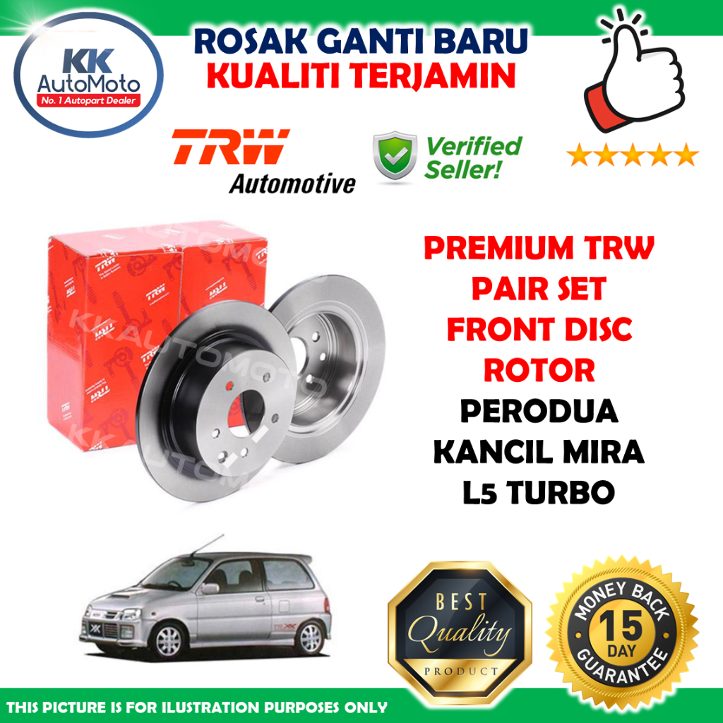 Perodua Daihatsu Kancil Mira L5 Turbo Premium TRW 1 Pair Front Brake ...