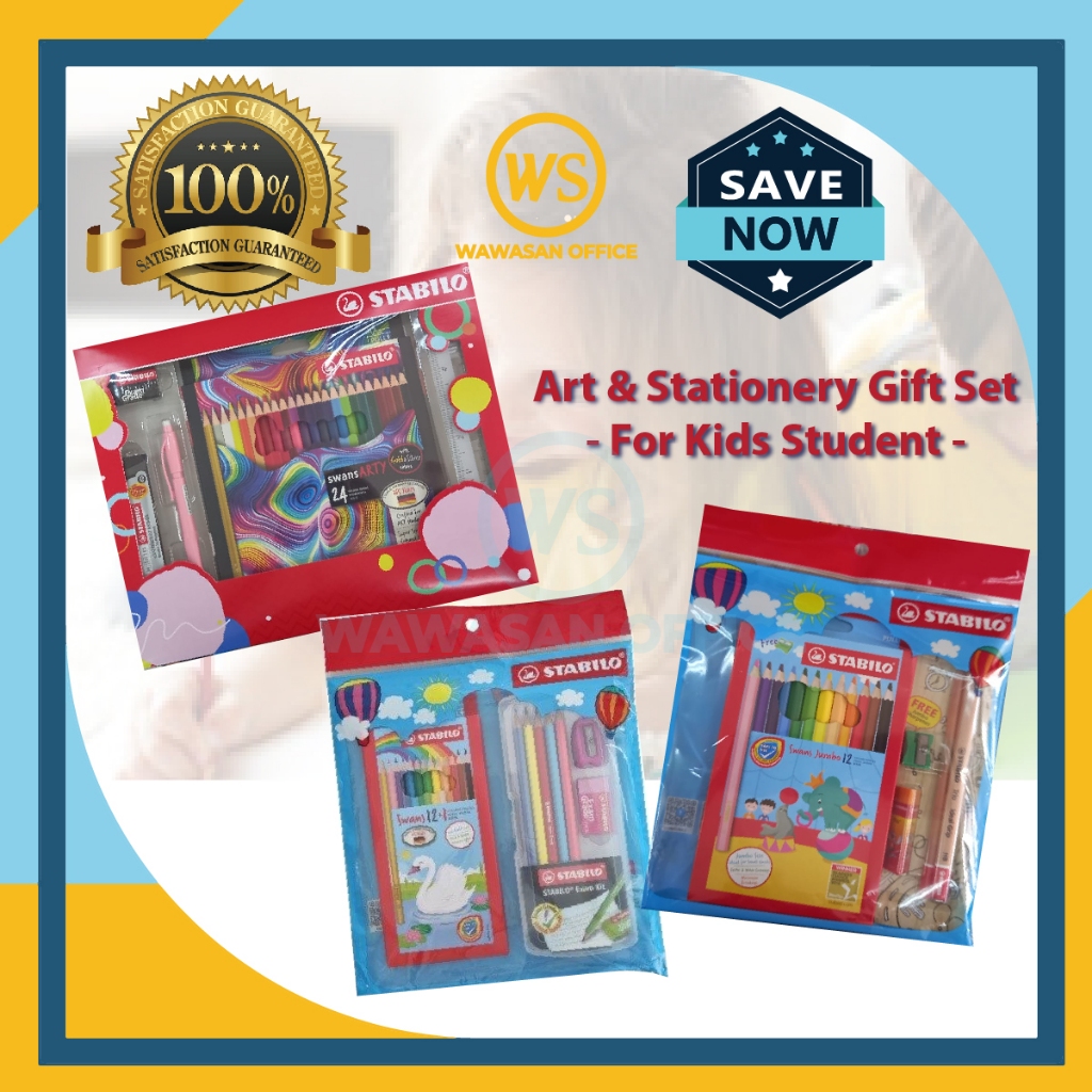 Stabilo Gift Set For Kids Student / Stabilo Stationary Gift Set ...