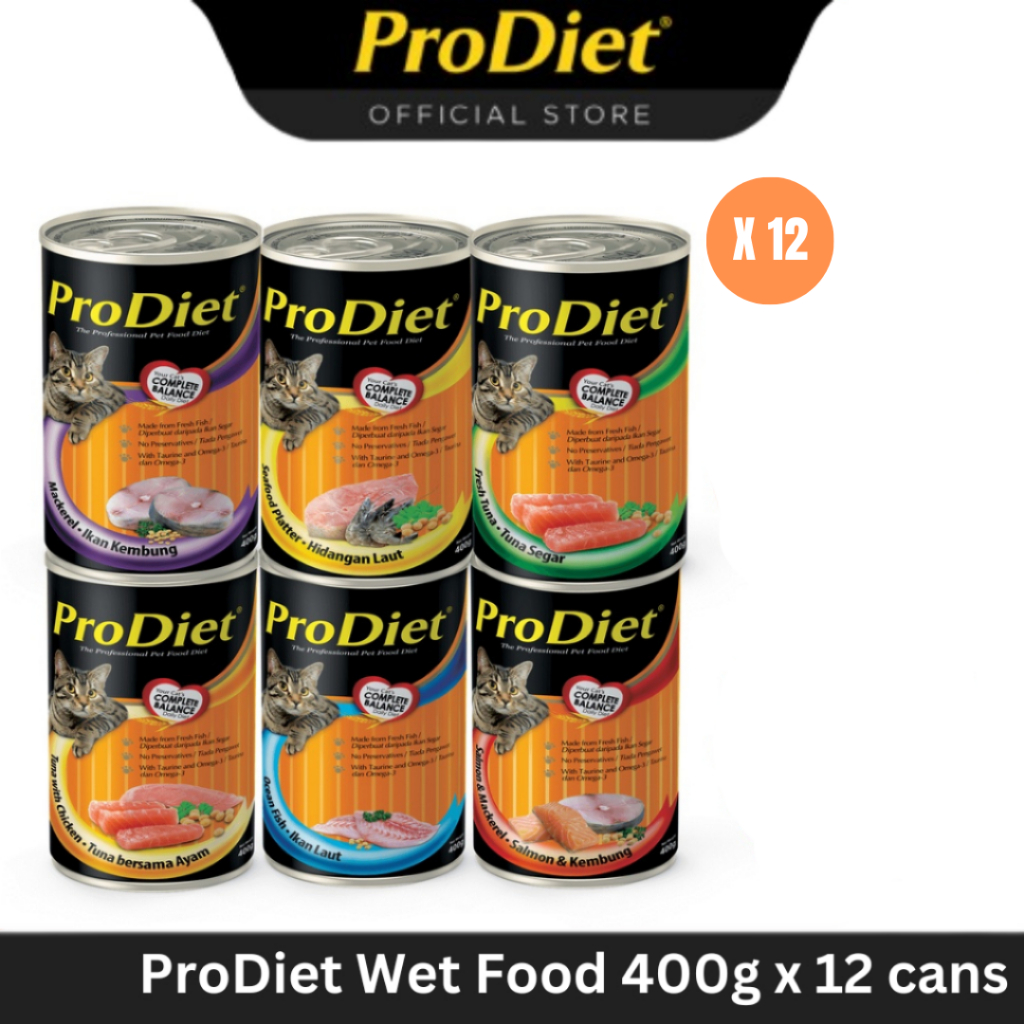 ProDiet Wet Cat Food Adult (400g x 12 units) | Shopee Malaysia