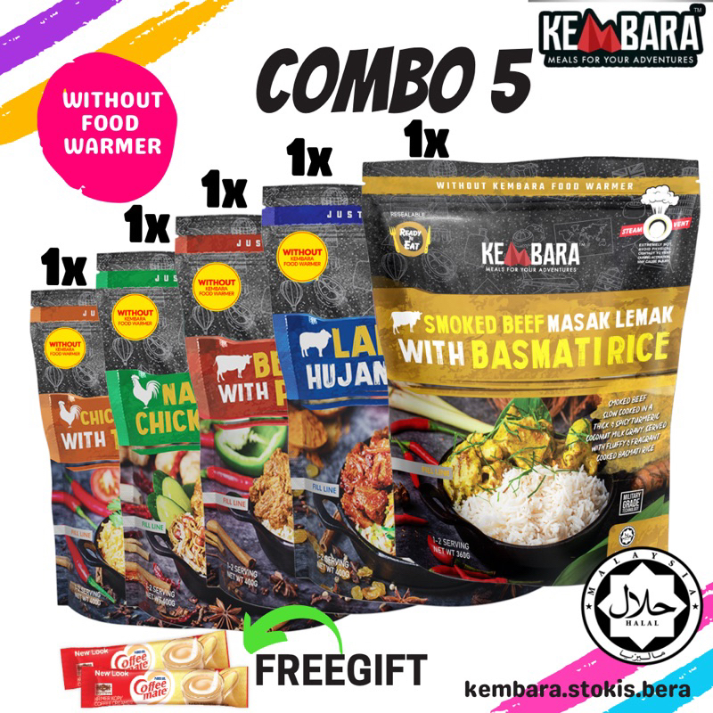 Combo 5 Kembara meal - Emergency food supply / Instant food ready to ...