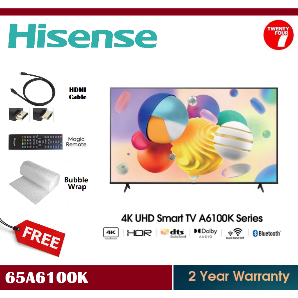 [ Delivered by Seller ] HISENSE 65" inch A6100K Series 4K Smart UHD TV ...
