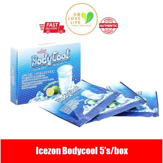 Icezon Bodycool Effervescent 5s Sachets Body Heat Mouth Ulcers