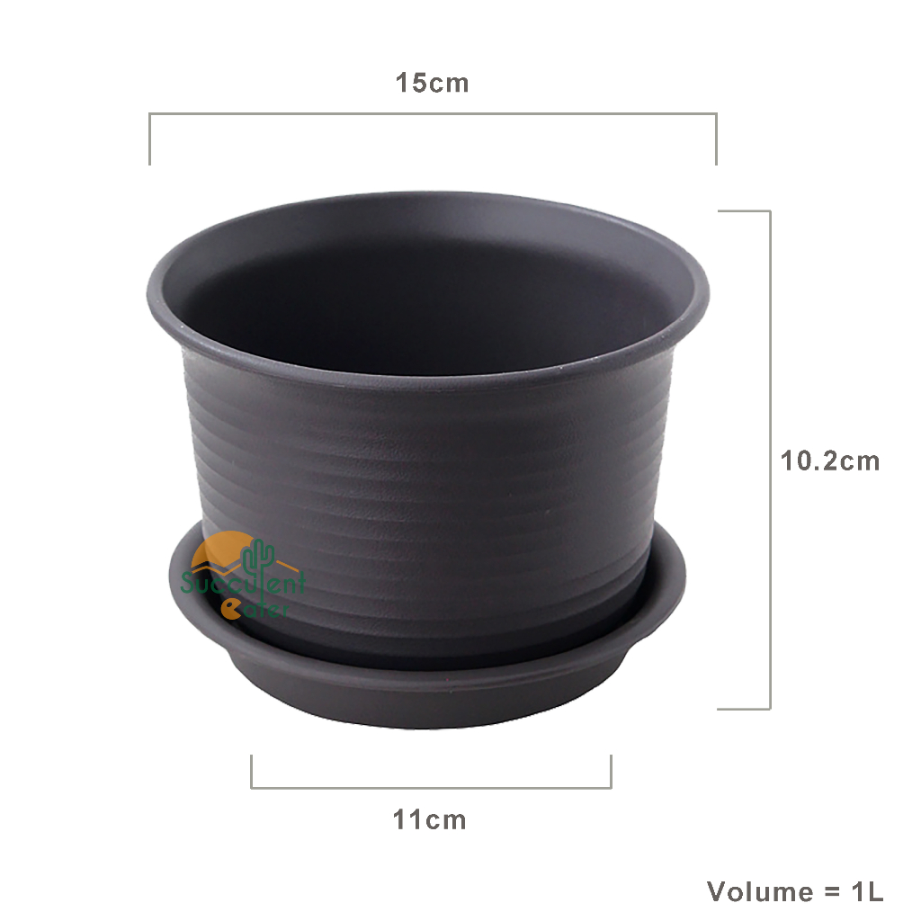 (Small) Round Plastic Pots Short Pasu Bunga 矮体圆塑料花盆 | Shopee Malaysia