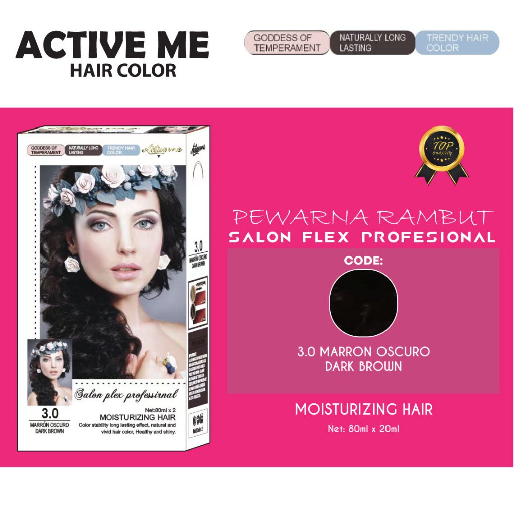 ACTIVE ME HAIR COLOR CODE DARK BROWN | MARRON OSCURO | Shopee Malaysia
