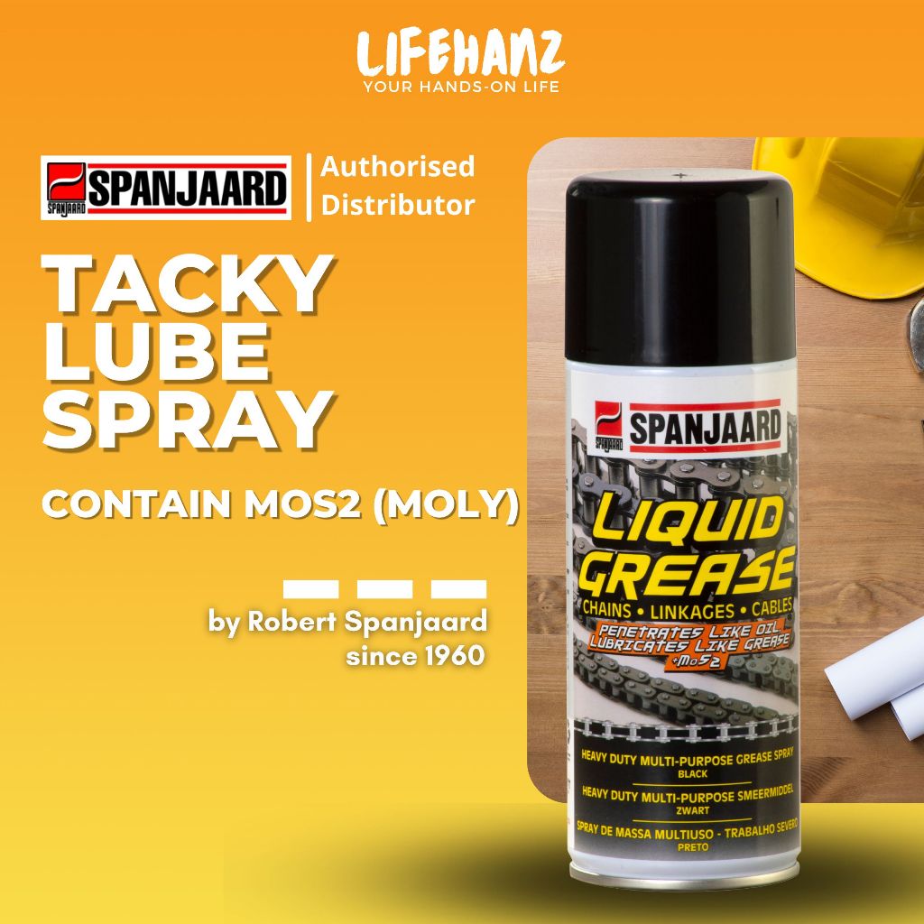 Spanjaard Tacky Lube Spray with Moly Disulfide (MOS2) - for super heavy ...