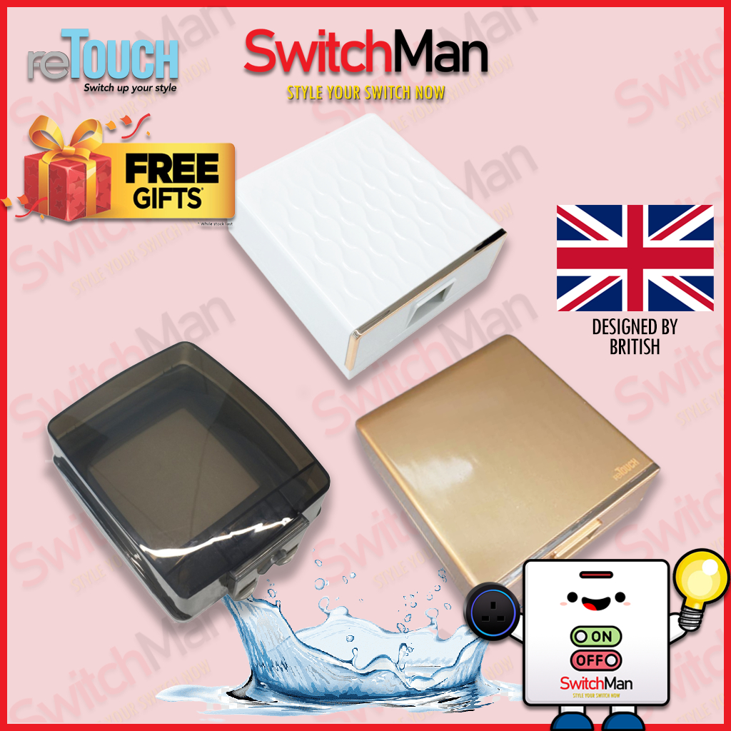 reTouch Ultra Rimless Wall Switch & Socket Weather Water Proof Outdoor ...