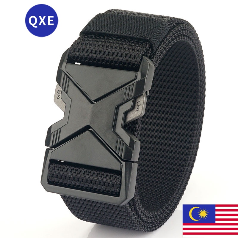 【Malaysia Stock】Tactical Belt New Quick Release Metal Pluggable Buckle ...