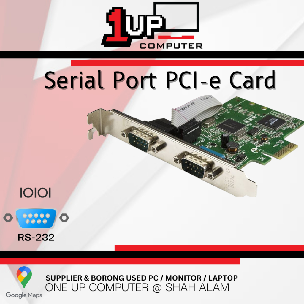 SERIAL PORT RS232 PCIE CARD SINGLE / DOUBLE | Shopee Malaysia
